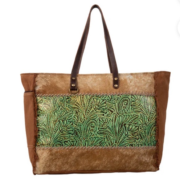 Myra Bag | Bags | Nwt Myra Cheyenne Verte Leather And Cowhide Extra ...